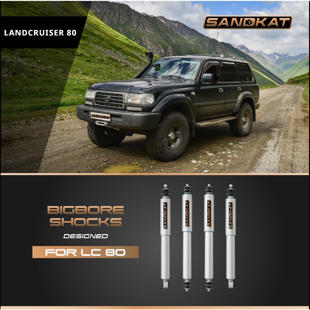SANDKAT 4WD Land Cruiser 80 2" 4" Nitrogas Type Shock Absorber Big Bore ...
