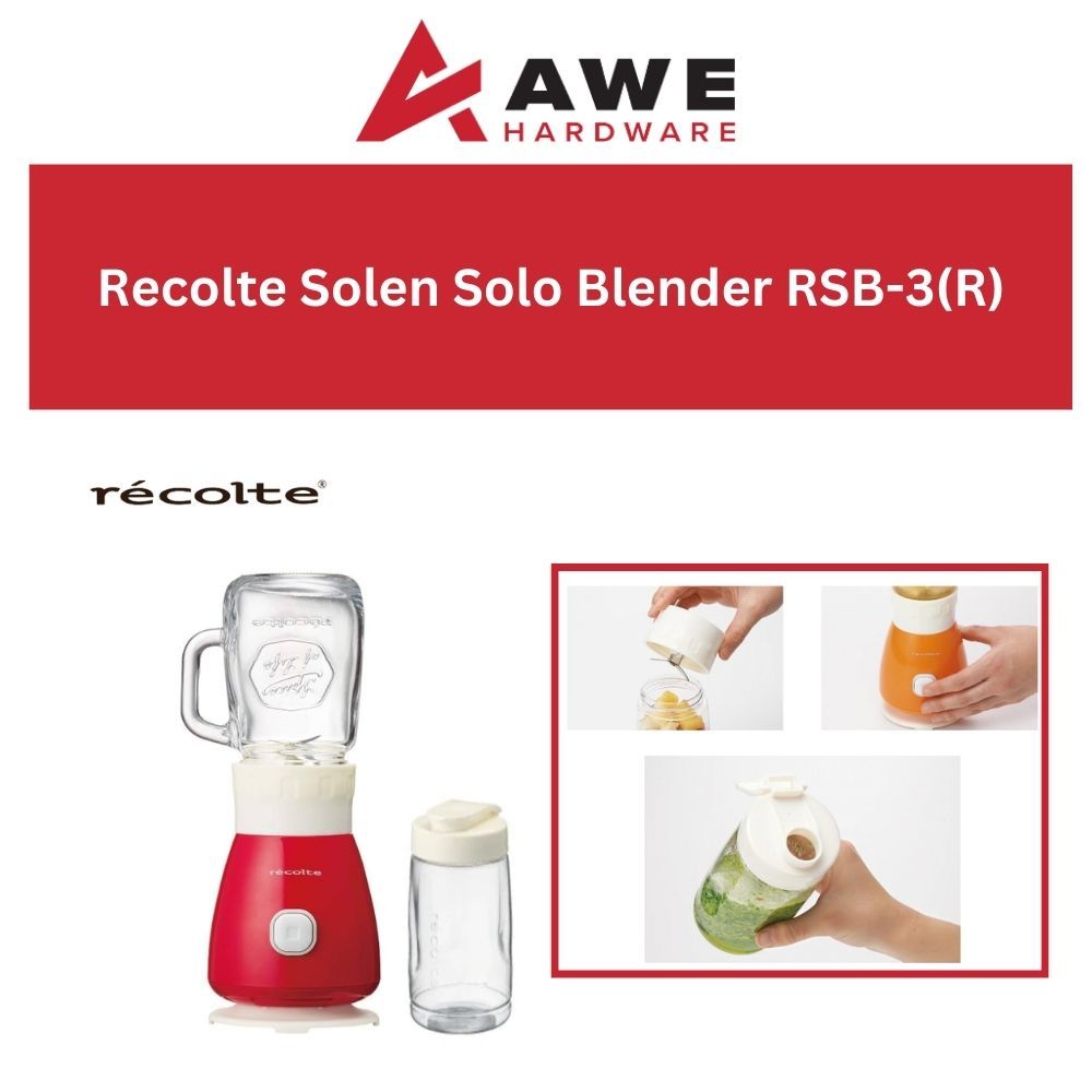 Recolte Solen Solo Blender RSB-3(R) Red Pengisar Kitchenware Kitchen Blend Fruit Juice | Shopee ...