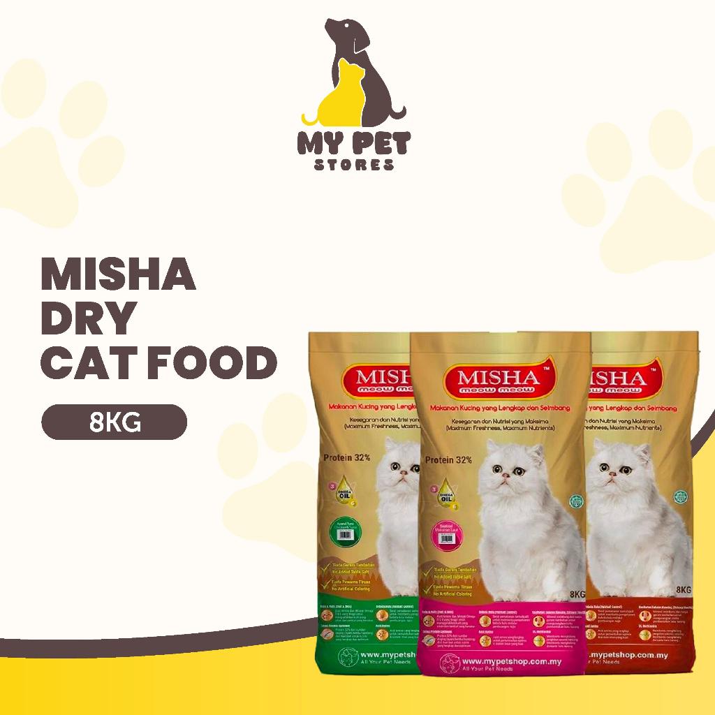 MISHA Dry Cat Food / Makanan Kucing 8KG Chicken Tuna / Ocean Fish ...