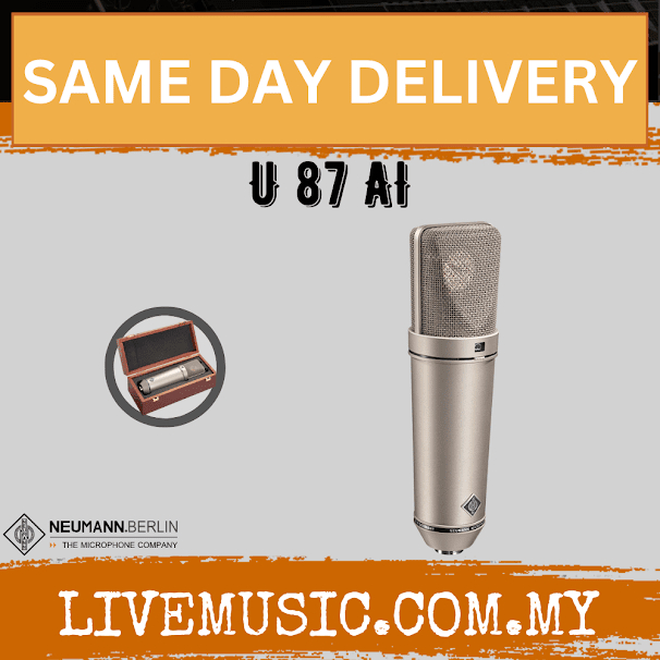 Neumann U 87 Ai Large-diaphragm Condenser Microphone - Matte Black/Nickel (U87Ai / U87 Ai ...