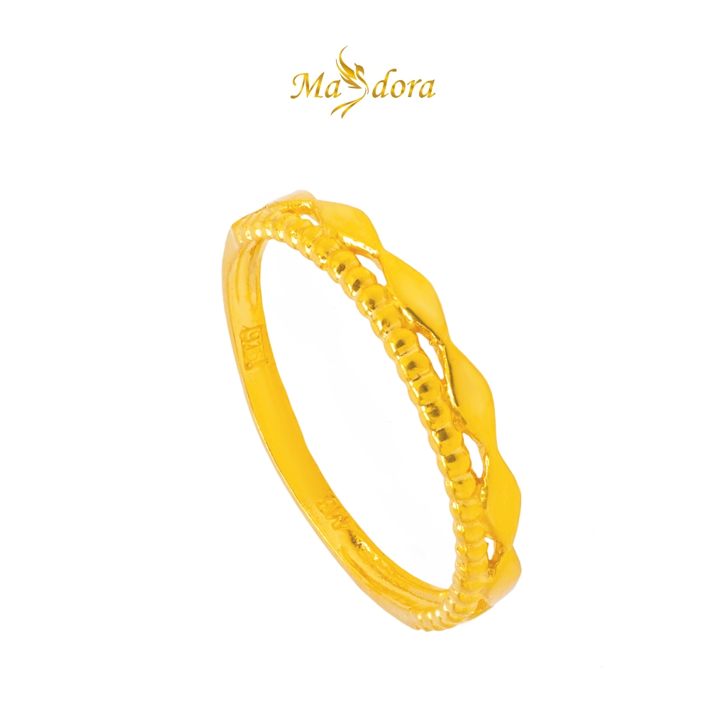 MASDORA 916 Gold Ring Rings Cincin Emas ~ Simple Diagonal Gold (EMAS ...