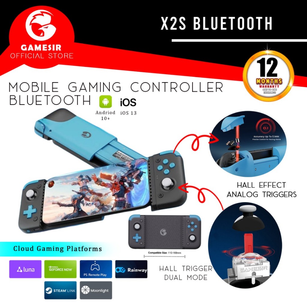 GameSir X2s Bluetooth Mobile Gaming Controller for iOS Latest Android ...