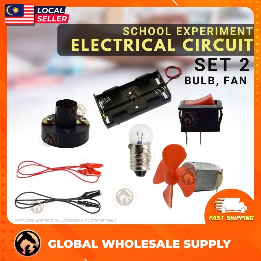 SET 2 (7 in 1) Students Electrical Circuit School Electronic Kits ...