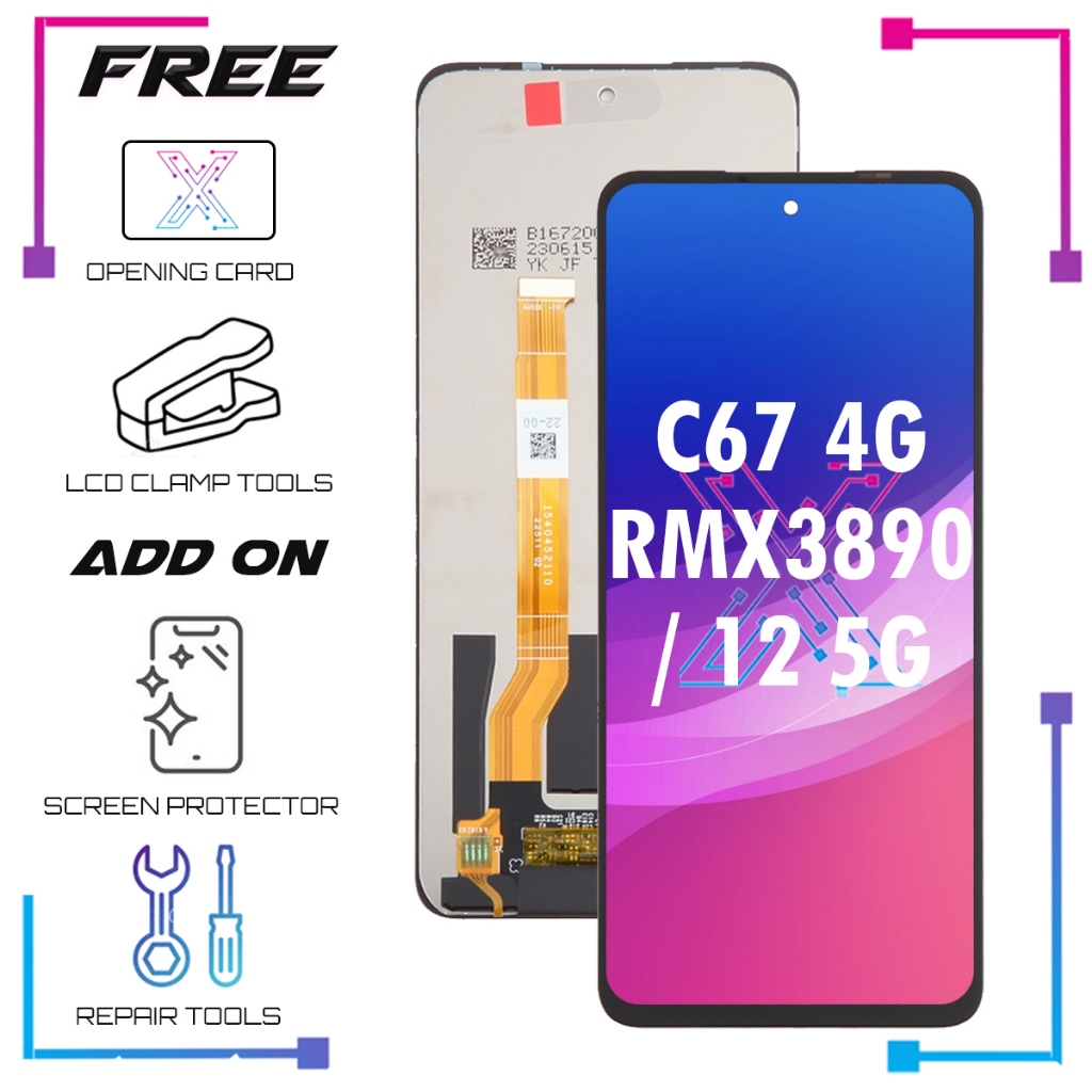 Lcd For Realme C67 4G Rmx3890 / Realme 12 5G / Realme 12X India Rmx3998 ...