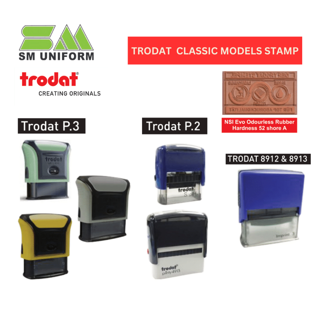 Custom Design Trodat Classic Models Cop Nama Business Worker SM Uniform ...