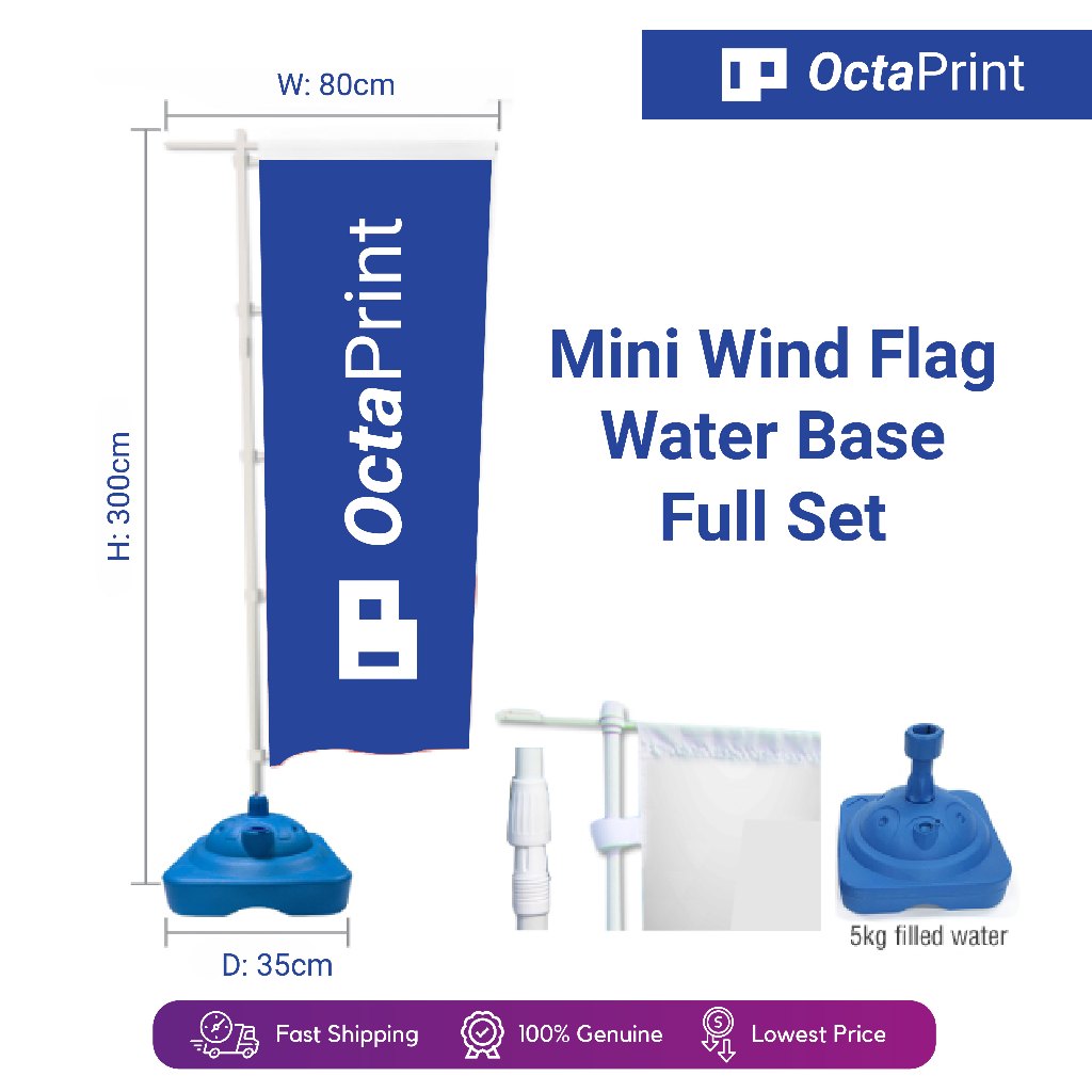 [Fast Shipping] Mini Wind Flag / Beach Flag Cross Base 3M Full Set ...