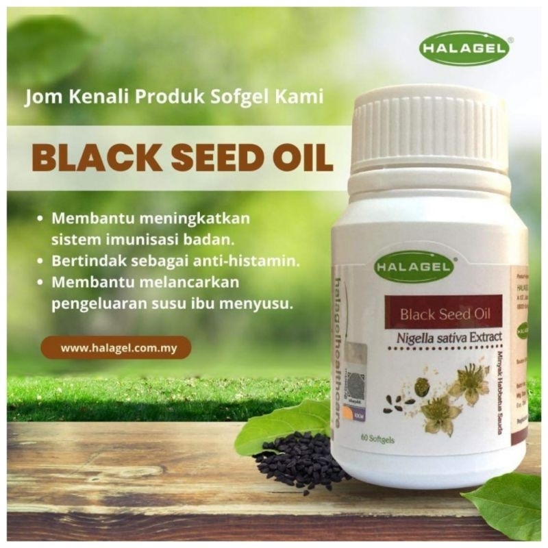 HALAGEL Habbatus Sauda / Black Seed Oil (60 biji softgel) | Shopee Malaysia