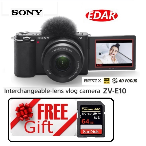 Sony ZV-E10 ZVE10 Mirrorless Camera with 16-50mm Lens | Shopee Malaysia