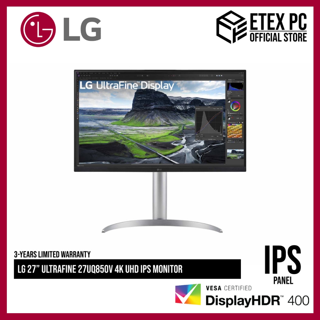LG 27” UltraFine 27UQ850V 4K UHD IPS Monitor - IPS Panel / 4K UHD ...