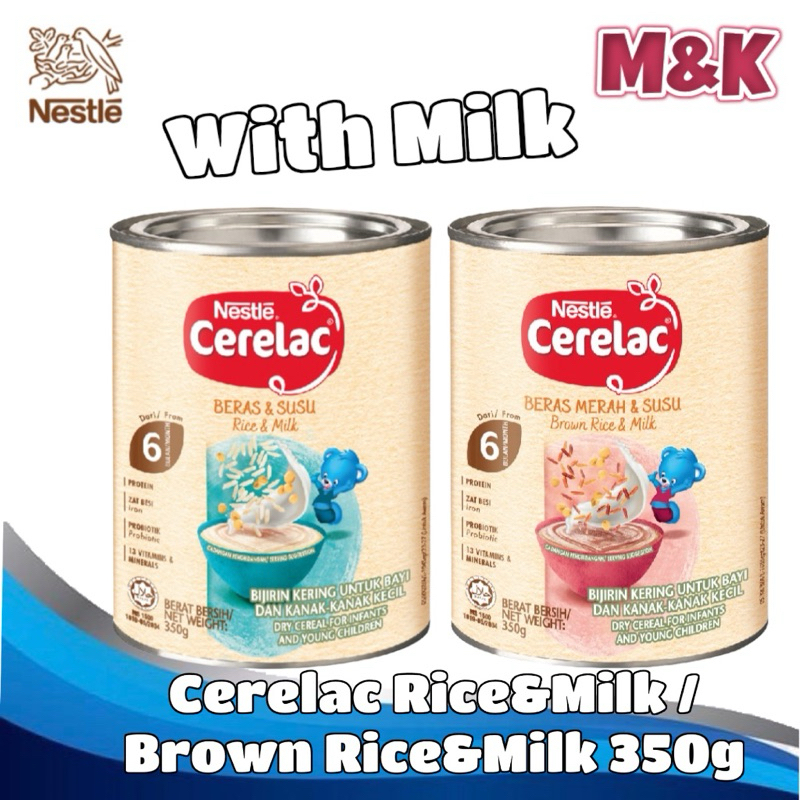 Nestle Cerelac 350g (BrownRice/Rice) With Milk | Shopee Malaysia