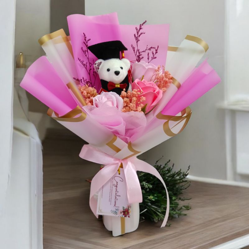 convocation graduation convo grad bouquet flower bear gift | Shopee ...