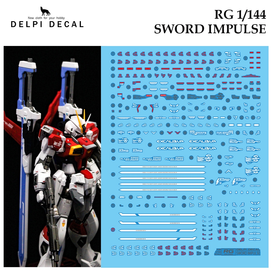 [DELPI DECAL] 421 [1] RG 1/144 SWORD IMPULSE GUNDAM WATER SLIDE DECAL ...