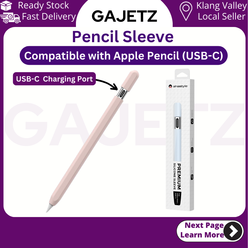 Pencil Sleeve Case Compatible With Apple Pencil USB-C Support Magnetic ...