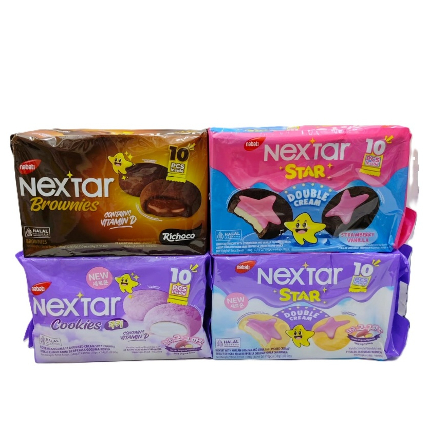 NABATI Nextar Star Double Cream Cookies Brownies 310gm (31gm x 10 ...