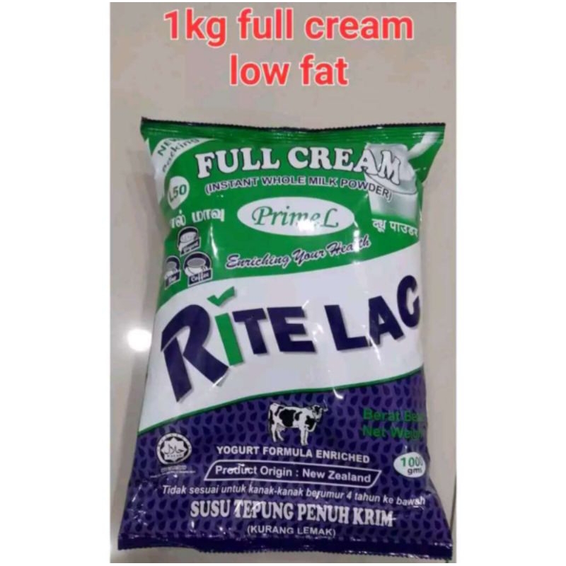 RITE LAC L50 Full Cream Milk Powder / Susu / Yogurt 1kg Susu Tepung ...