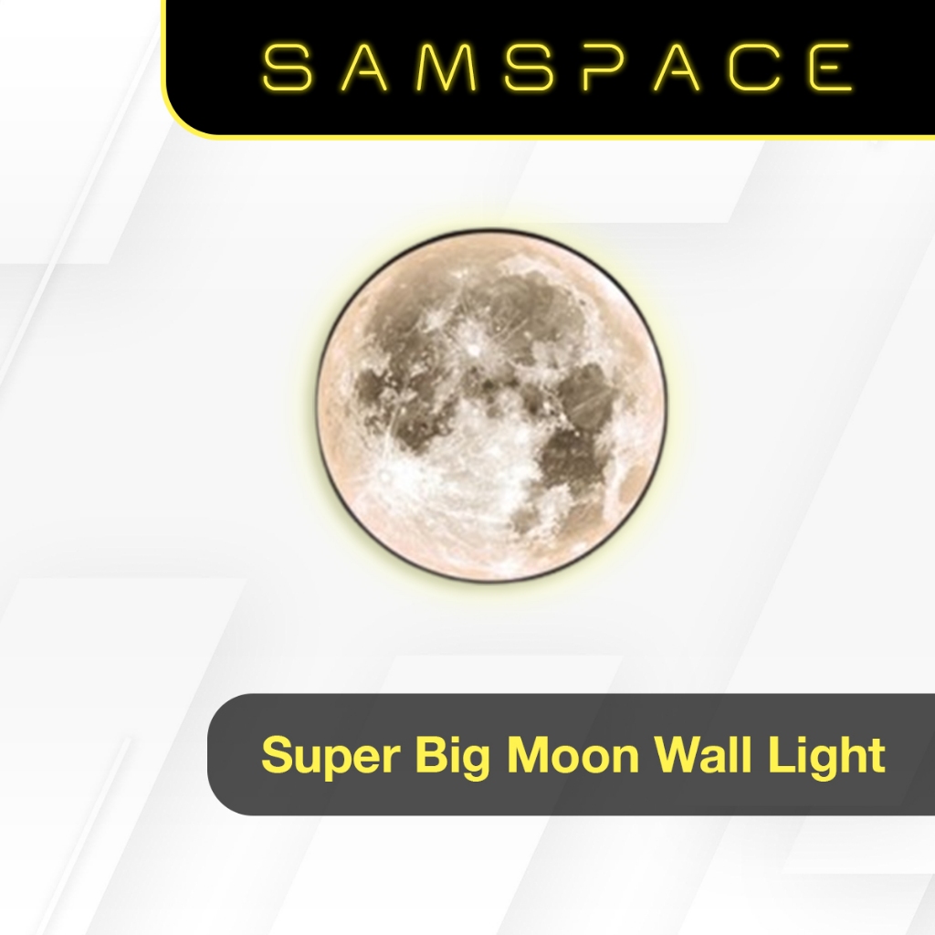 SamSpace Nordic Moon Light Lamp Modern LED Wall Light | Shopee Malaysia