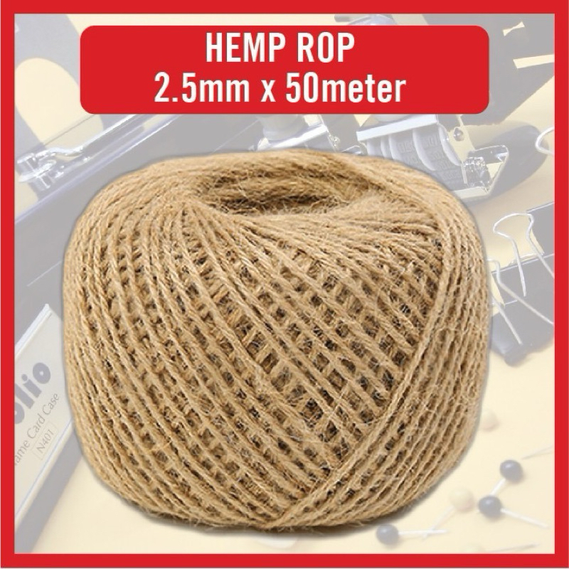 Hemp Rope / Tali Guni 2.5mm Diameter (50meter / per roll) | Shopee Malaysia
