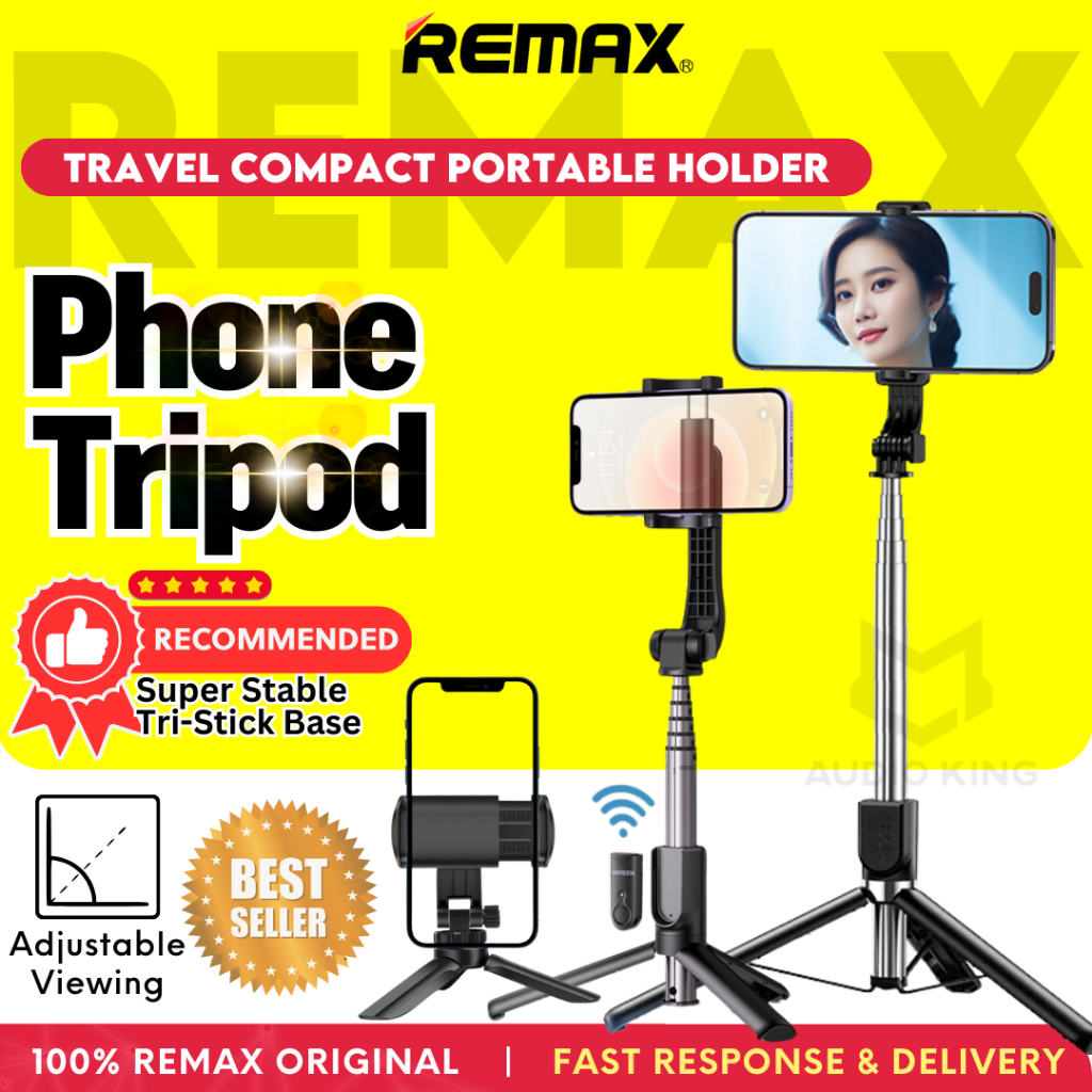 REMAX Mini Portable Tripod For Phone Travel Stand Holder Selfie Stick ...