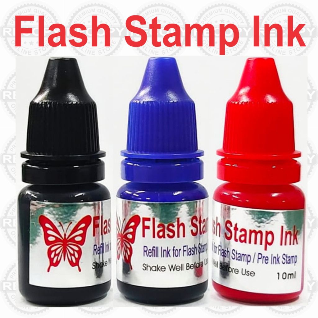 PRE INK FLASH STAMP INK | FLASH FOAM PAD INK | FLASH STAMP REFILL INK ...