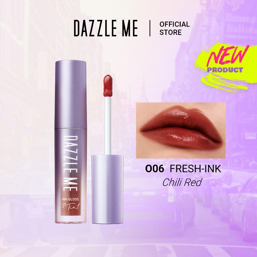 DAZZLE ME Ink-Gloss Lip Tint 12H Smudge-proof Water-Ink Formula Glass ...