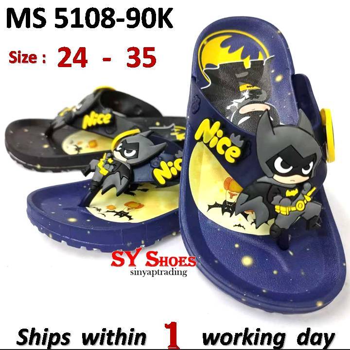 (SY Shoes) "Cartoon Batman" Kid PVC Sandals (MS 4108-90K , MS 5108-90K ...