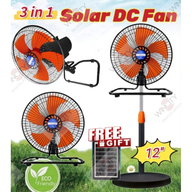 WSS(3in1)Solar 12 inch DC Fan adjusted Table/Stand/wall fan New solar ...