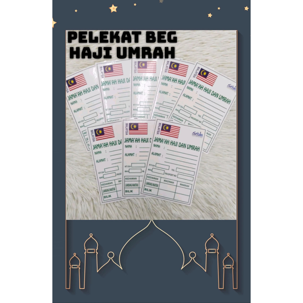 (AGM) Sticker Beg Haji Umrah / Pelekat Beg Haji Umrah | Shopee Malaysia