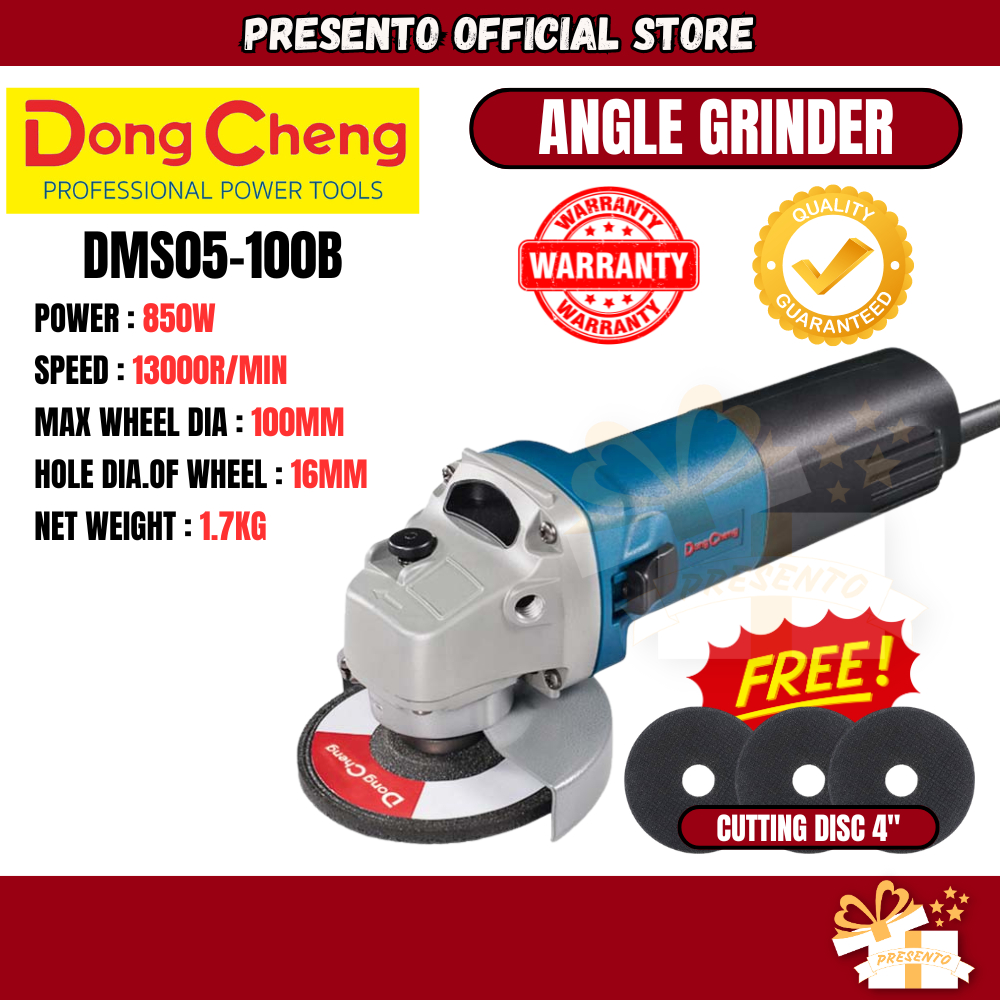 Original DongCheng Angle Grinder DSM05-100B 4" Electric Grinder Cutting ...