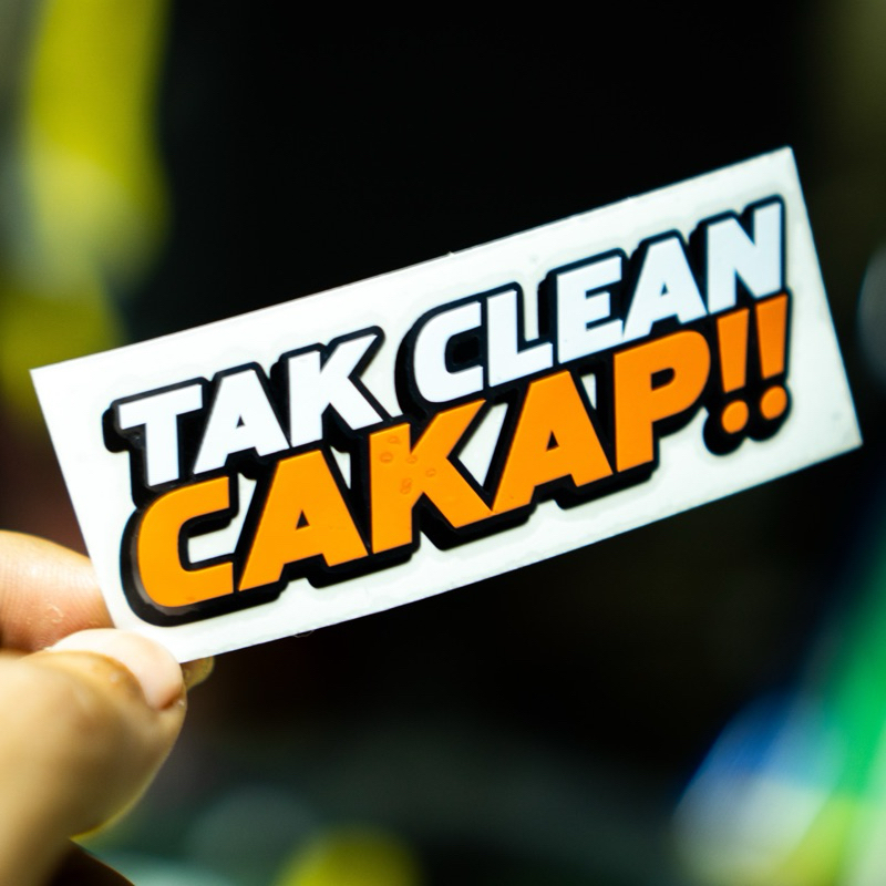 STICKER TAK CLEAN CAKAP | STICKER MOTOR | STICKER KERETA | Shopee Malaysia