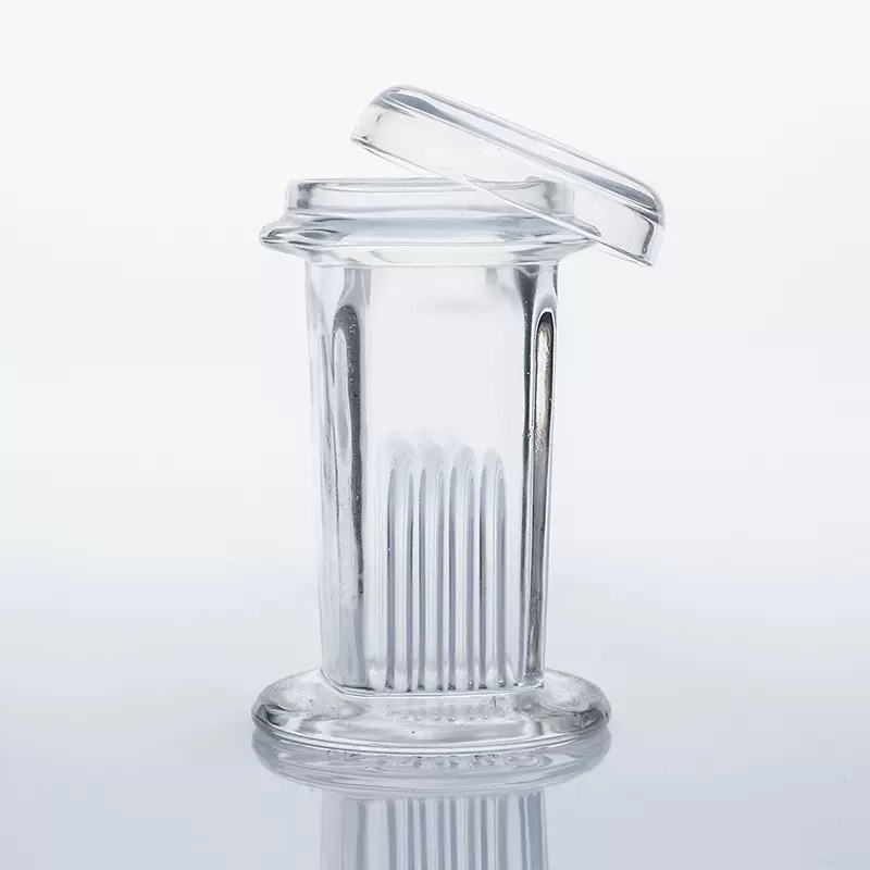 Glass staining jar for histology microscope slide staining dish ...
