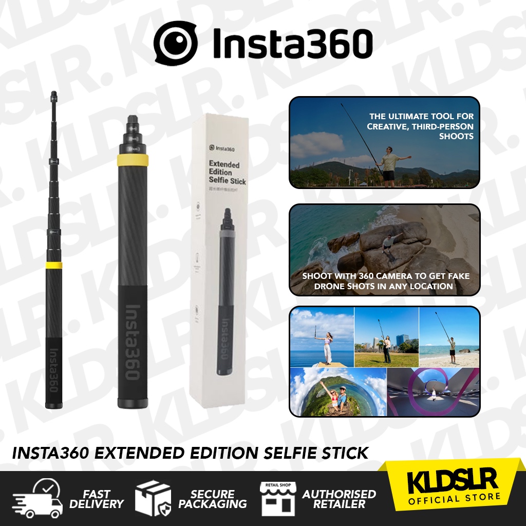 Insta360 3 Meter Enhanced Extended Edition Selfie Stick / 3M Carbon ...