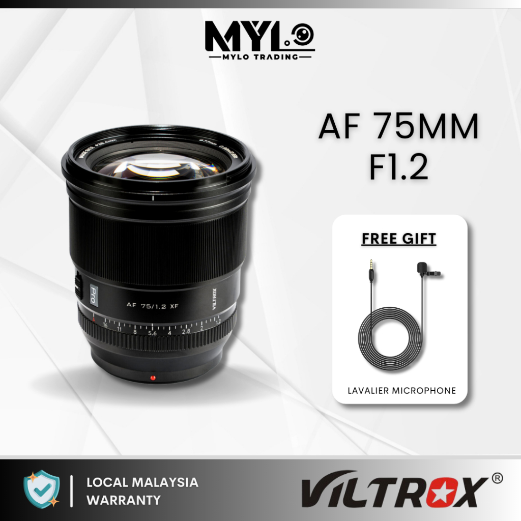 VILTROX AF 75mm F1.2 XF Auto Focus Large Aperture Prime Lens Designed for Fujifilm XF & Nikon Z ...