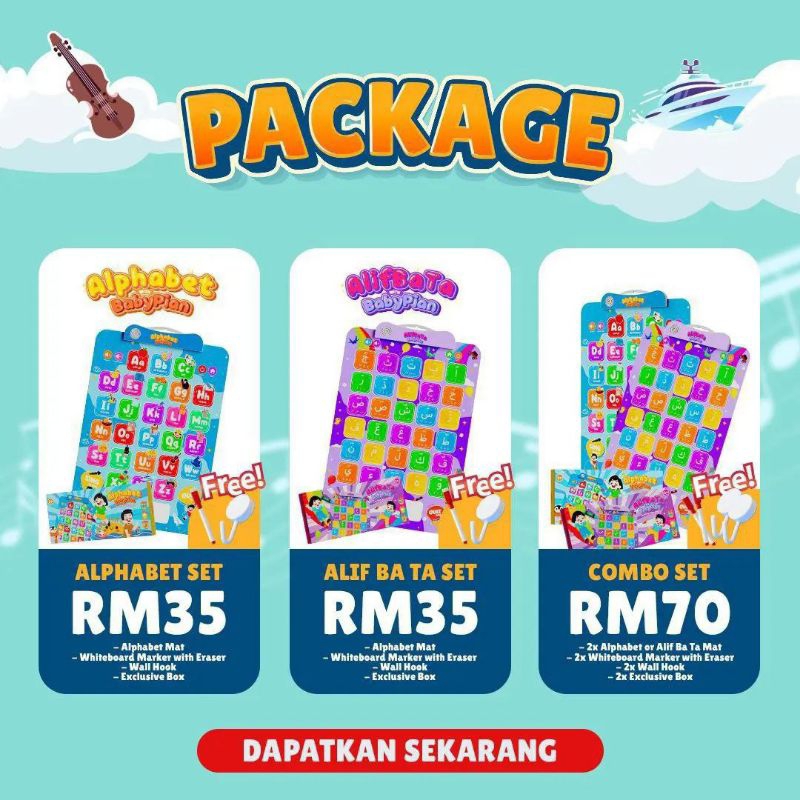 Sound Mat BabyPian x Tiara. Alphabet ABC dan Hijaiyah Alif Ba ta ...