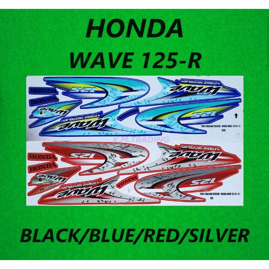 HONDA WAVE 125-R 2003 THAILAND VERSION (04) BLACK/BLUE/RED/SILVER ...