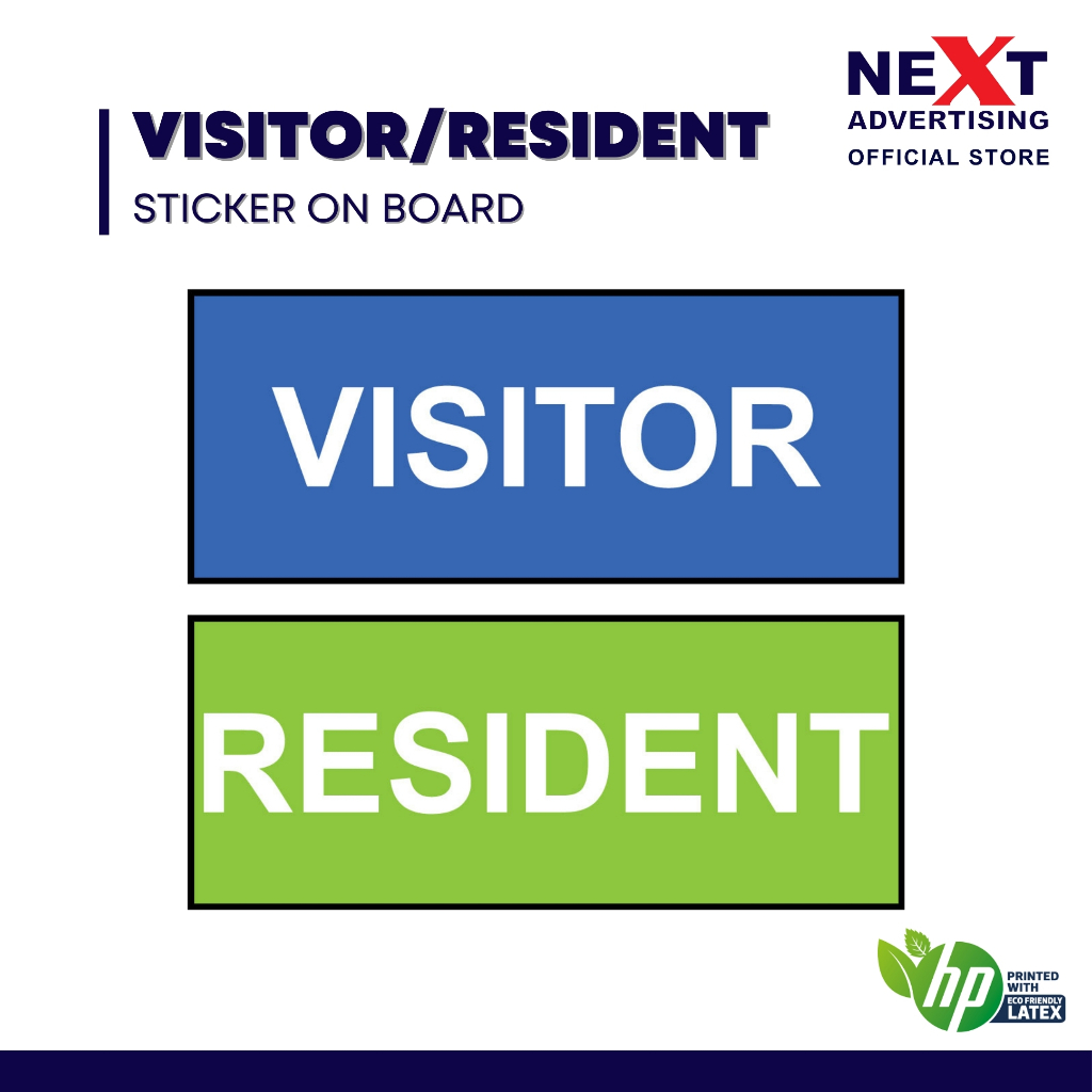 Guard House Sign | Visitor / Resident Sign | Sticker on Board | Shopee ...