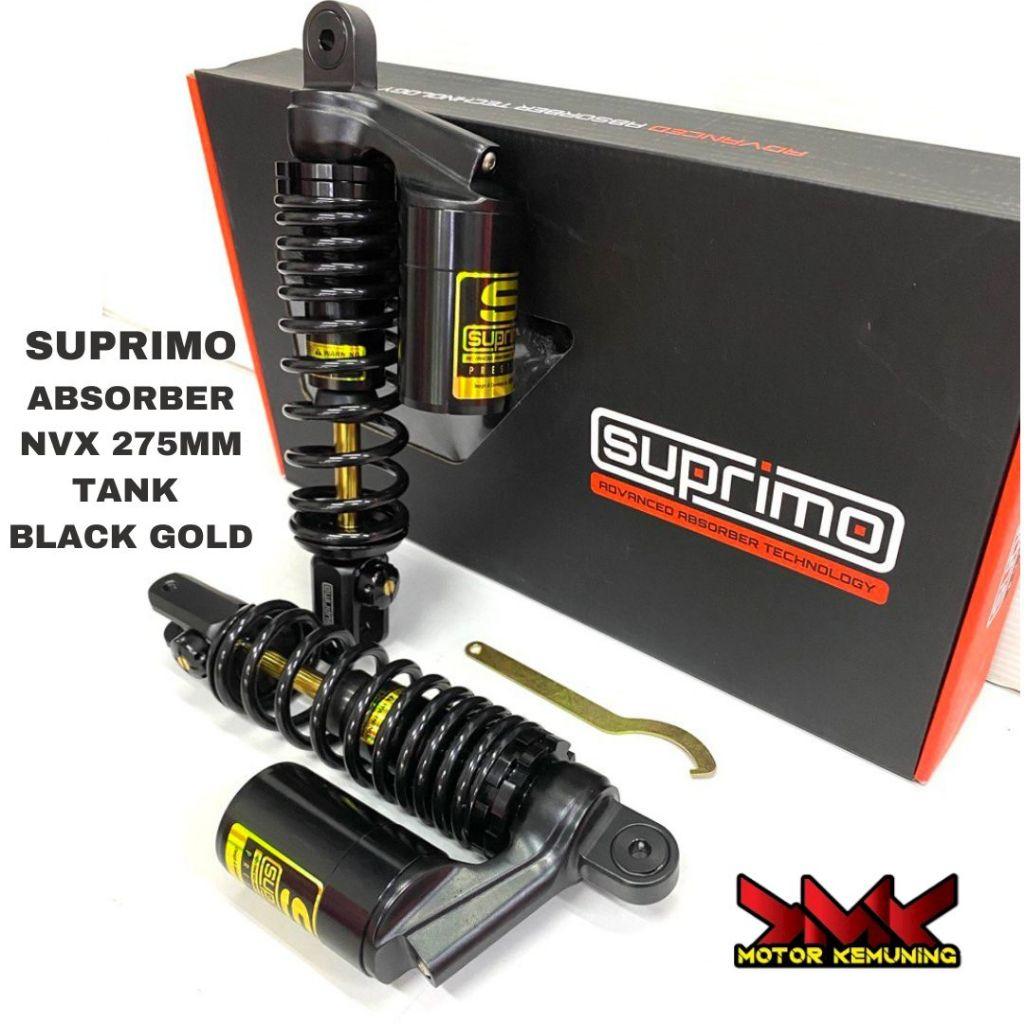 SUPRIMO ABSORBER NVX NVX155 AEROX155 AEROX 275MM 285mm TANK BLACK GOLD ...