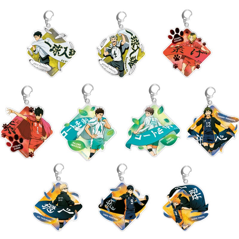[Ready Stock] Haikyuu Keychain Anime Acrylic Keychains Souvenirs Hinata ...