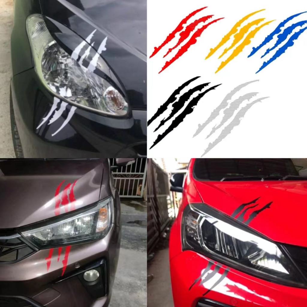 Universal Car Motorcycle Decal Sticker Harimau Claw Monster Wolf ...