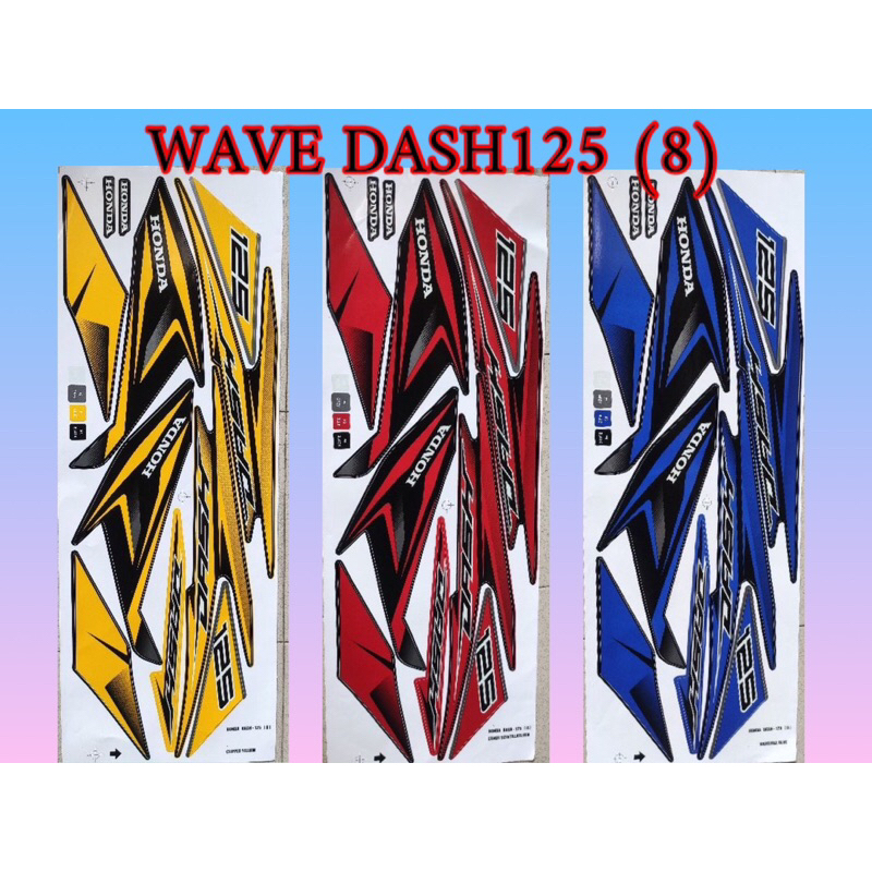 BODY STICKER MOTORCYCLE HONDA WAVE DASH125 FIJ (8) | Shopee Malaysia