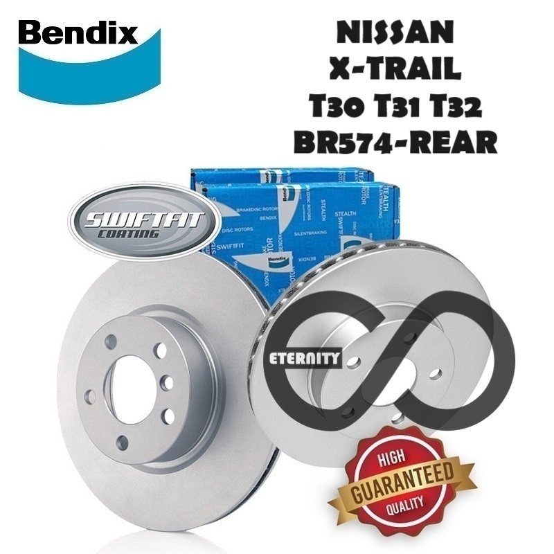 Original Bendix Swiftfit BR574 Rear Disc Rotor - Nissan X-Trail T30/T31 ...
