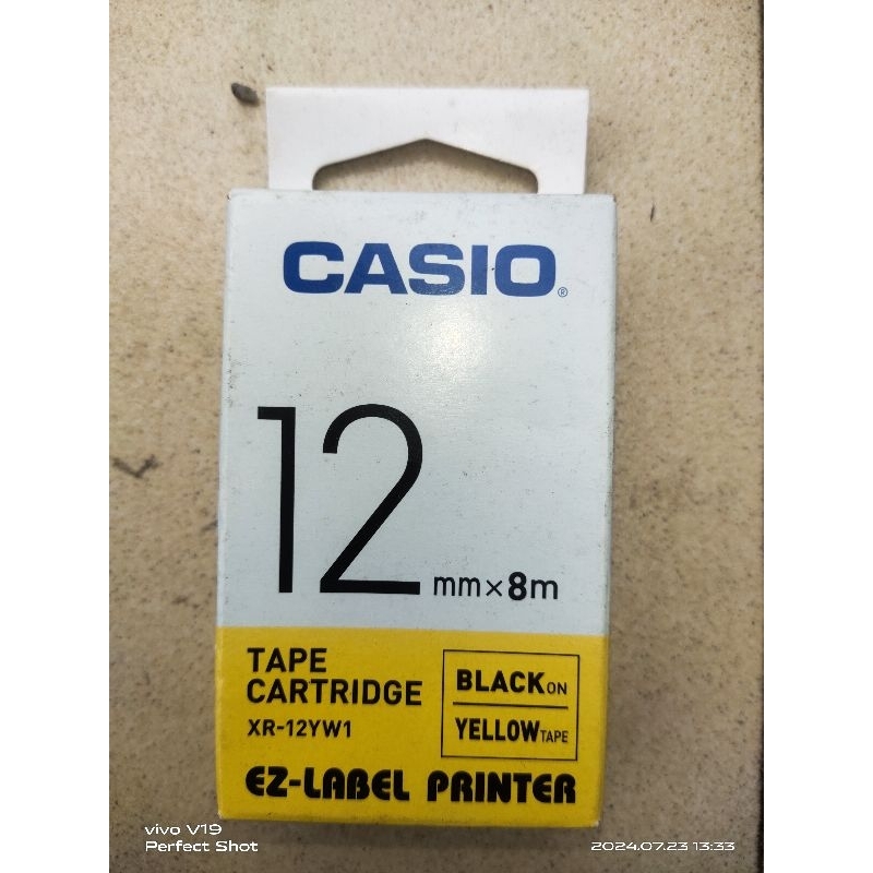 Casio EZ-Label Printer 12mm XR-12YW1 Yellow Tape / Black ink | Shopee ...