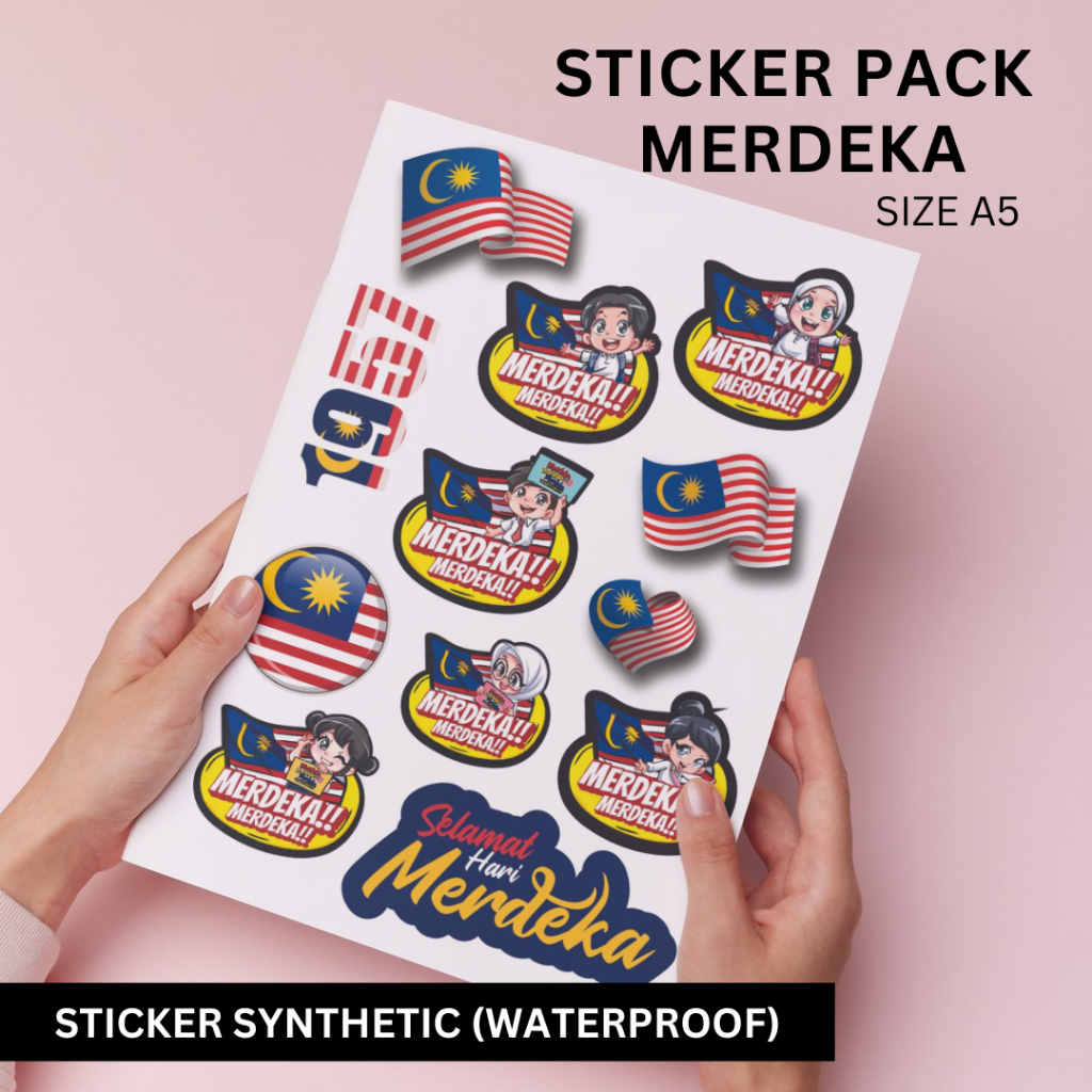 Sticker Pack Merdeka 2024 | Waterproof Sticker | Tahan Lasak | Ready ...