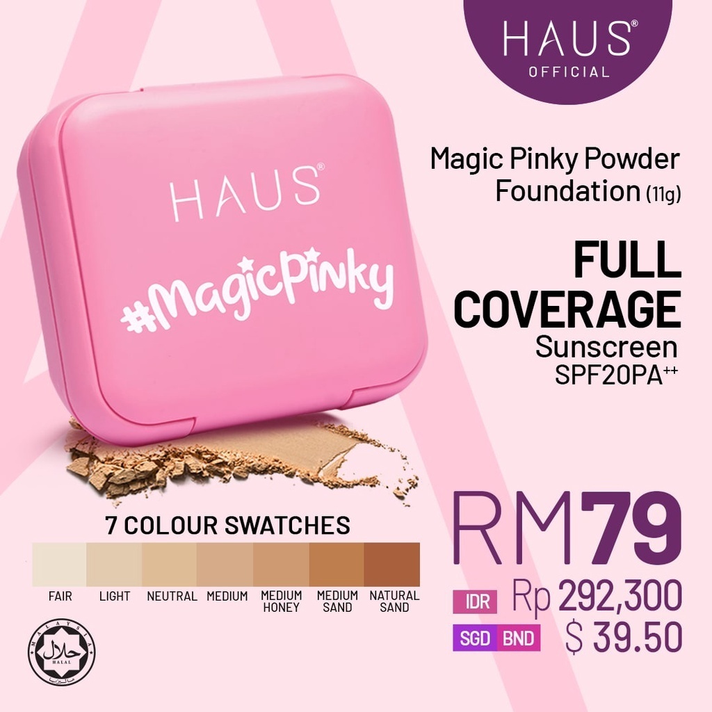 HAUS MAGIC PINKY MICRO POWDER FOUNDATION ORIGINAL | Shopee Malaysia