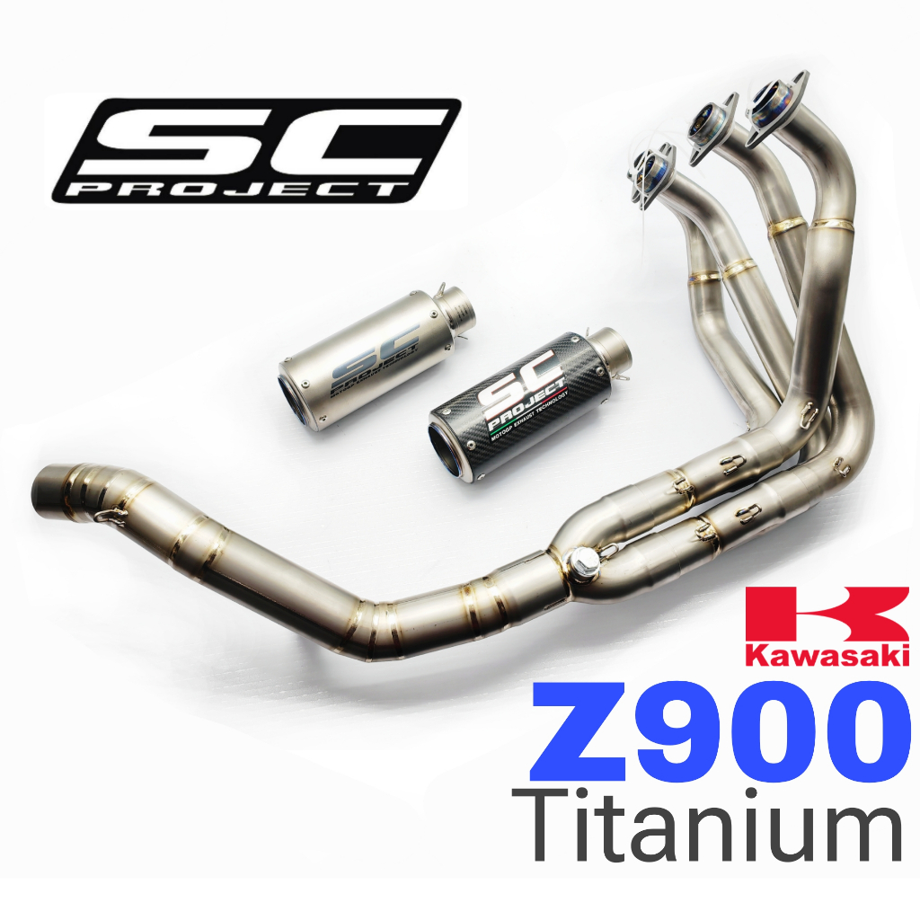 SC Project Exhaust Kawasaki Z900 Full System Titanium Piping Manifold ...