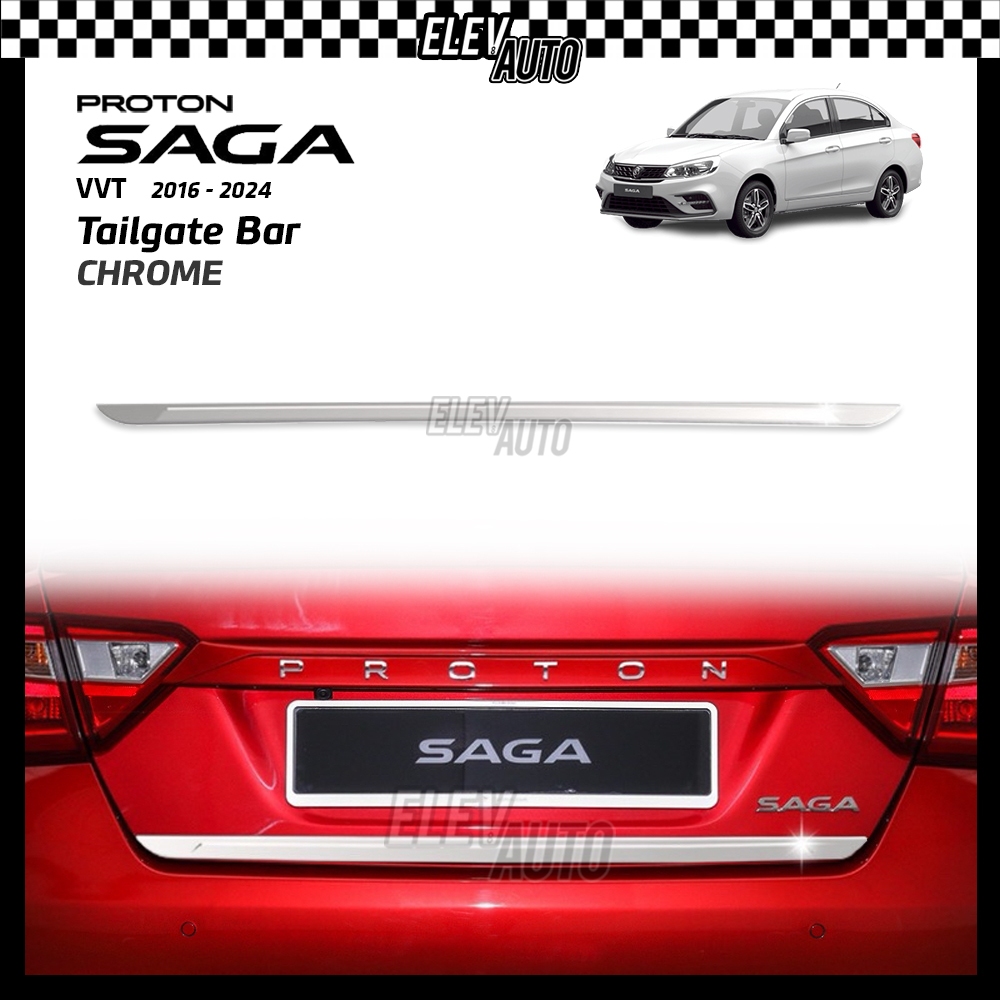 Proton Saga VVT 2016 - 2024 CHROME Rear Tailgate Lining Bumper Trim ...