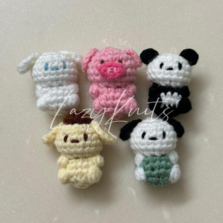 mini cute cartoon crochet keychain | Shopee Malaysia