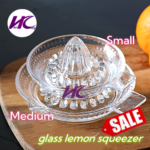 (HC) Glass Orange Juicer Press / Juice Orange Juicer Lemon Squeezer ...