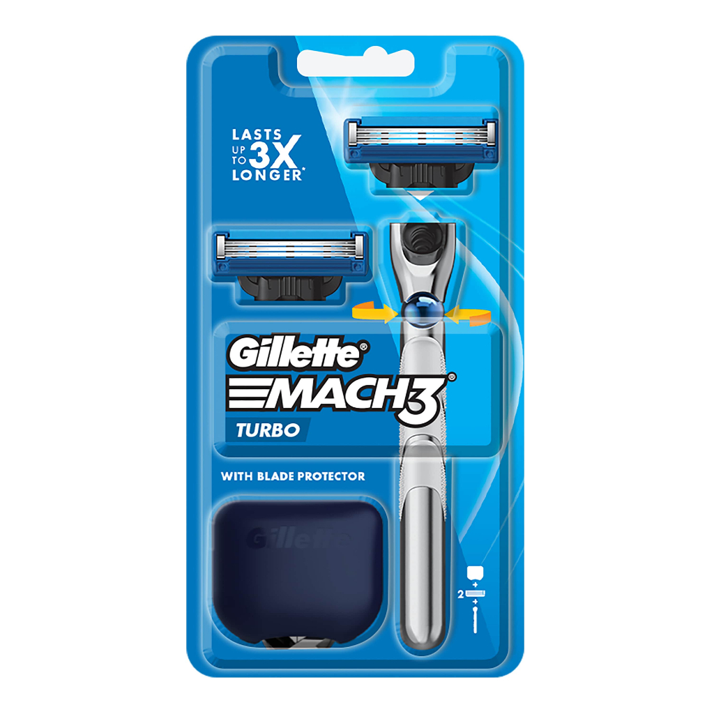 Gillette Mach3 Turbo Razor 3D 2UP | Shopee Malaysia