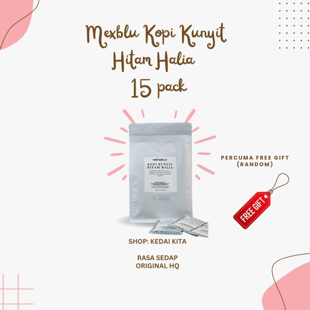 Original HQ Kopi Kunyit Hitam Halia Mexblu by Magic Blue 15 sachets ...