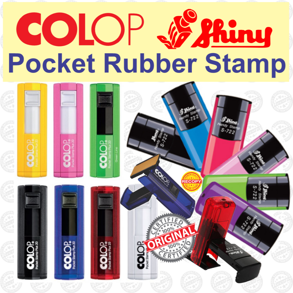 RECOPY | Shiny Handy Rubber Stamp | Colop Pocket Rubber Stamp | COP ...
